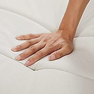 Zanzio Upholstered Convertible Bed for Compact Living Space Sofas, Beige