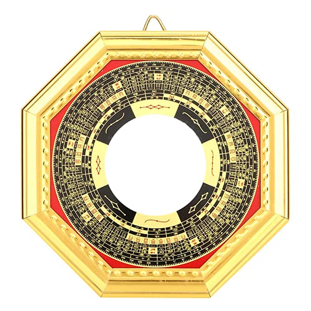 Feng Shui Convex, Reliability Wood Portable Chinese Feng Shui Mirror for Home Business Lucky(13.5cm Diameter Convex Mirror)
