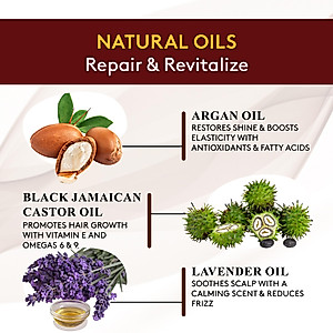 OKAY | Black Jamaican Castor Oil & Lavender Shampoo | For All Hair Types & Textures | Moisturize, Strengthen & Regrow Hair | With Argan Oil | Free of Paraben, Silicone, Sulfate | 12 oz