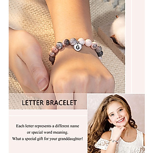 UNGENT THEM Granddaughter Gifts from Grandma Letter G Initial Bracelets for Teen Girls Christmas Birthday Valentine's Day Gifts for Girls Jewelry