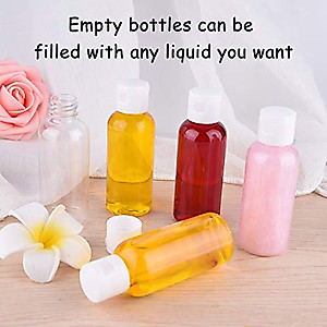 TUPARKA 30 Pack Clear Plastic Empty Travel Bottles with Flip Cap, Portable Refillable Containers Liquid Hand Sanitizer Containers Toiletry Containers Cosmetic Bottles