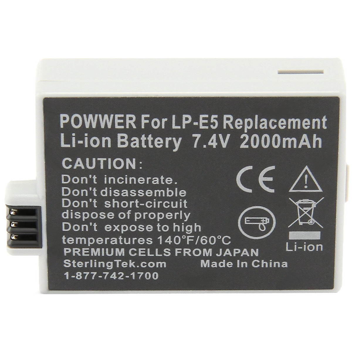 STK LP-E5 Battery Pack for Canon LP-E5 Canon EOS Rebel XS, Rebel T1i, Rebel XSi, 1000D, 500D, 450D, Kiss X3, Kiss X2, Kiss F, LPE5, Canon, Cannon