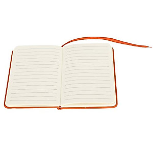 Hardcover Notepad, Artificial Pu Leather Notebook, Comfortable for Office Notes Writing Diary(orange)