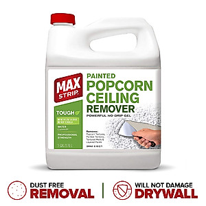 Max Strip Professional Strength Painted Popcorn Ceiling Remover - 1 Gallon - No Methylene Chloride No NMP Powerful No Drip Gel Formula