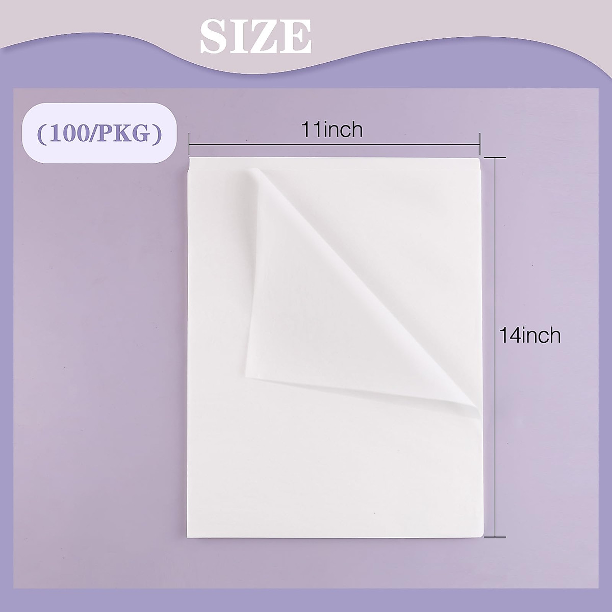 Lineco Unbuffered Acid-Free Interleaving Tissue 11" x14", Archival Tissue Preserves Papers, Photographs, Artwork and Textiles, for Black & White, Color, and Albumen Prints, Pack of 100