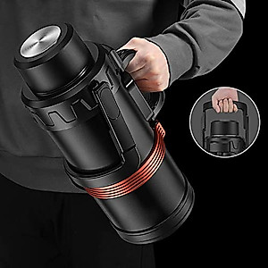 KOPUJUNE Large Thermos Bottle,1.32 Gallons,Stainless Steel Double Walls Vacuum Insulated,Great for Outdoors,Sports,Camping,Travel (176 Oz/11 Lb/5.0kg/5.0 L, Black)