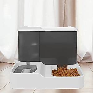 FUQUN All-in-One Automatic Pet Feeder Cat Water Dispenser Water Bowl for Cats Automatic Cat Feeder Self Dispensing Pet Waterer Automatic Gravity Cat Waterer Travel Supply Feeder and Water Dispense