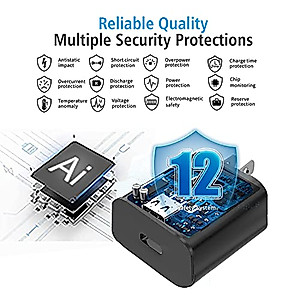 45W USB-C PD 3.0 Super Fast Charging Wall Charger for Samsung Chromebook 4 4+ XE310XBA XE350XBA XE513C24 XE510C24 W16-030N1A Galaxy A01 A20 A50 S8 S9 S10 S10+ S10E S20 S21 S22 S23 Ultra Charging Cord