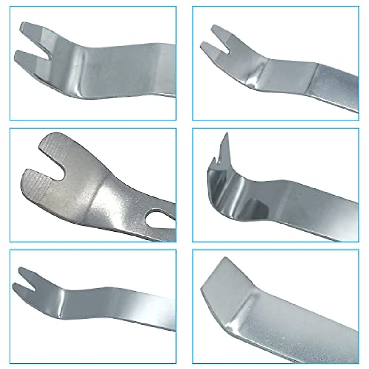 6 Pack Paver Tool Stainless Steel Paver Extractor Tool Paver Removal Tool Paver Lifting Tool with Multipurpose Tool Pouch Bag for Garden Lawn Yard Patio Paver Brick Block Replacement