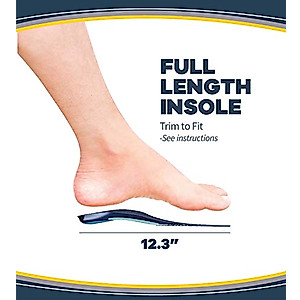 Dr. Scholl’s Plantar Fasciitis Pain Relief Orthotics for Men's Trim to Fit: 8-13