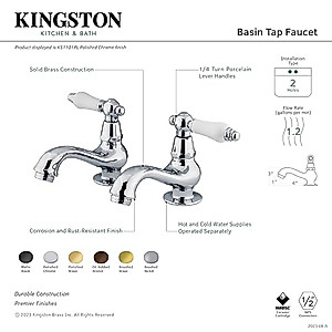 Kingston Brass KS1101PL Heritage Basin Tap Faucet, Polished Chrome