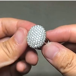 925 Sterling Silver Bella Swan's Wedding Ring ~ inlaid CZ/Moissanite diamonds ~ Twilight Bella Swan's Micro Pavé engagement ring ~ With Heart Shape Metal Box ✬✬✬By Fantasy World✬✬✬, Metal, Moissanite