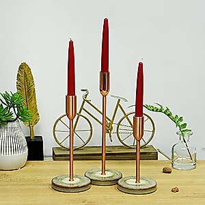 Zest Candle 12-Piece Taper Candles, 6-Inch, Red