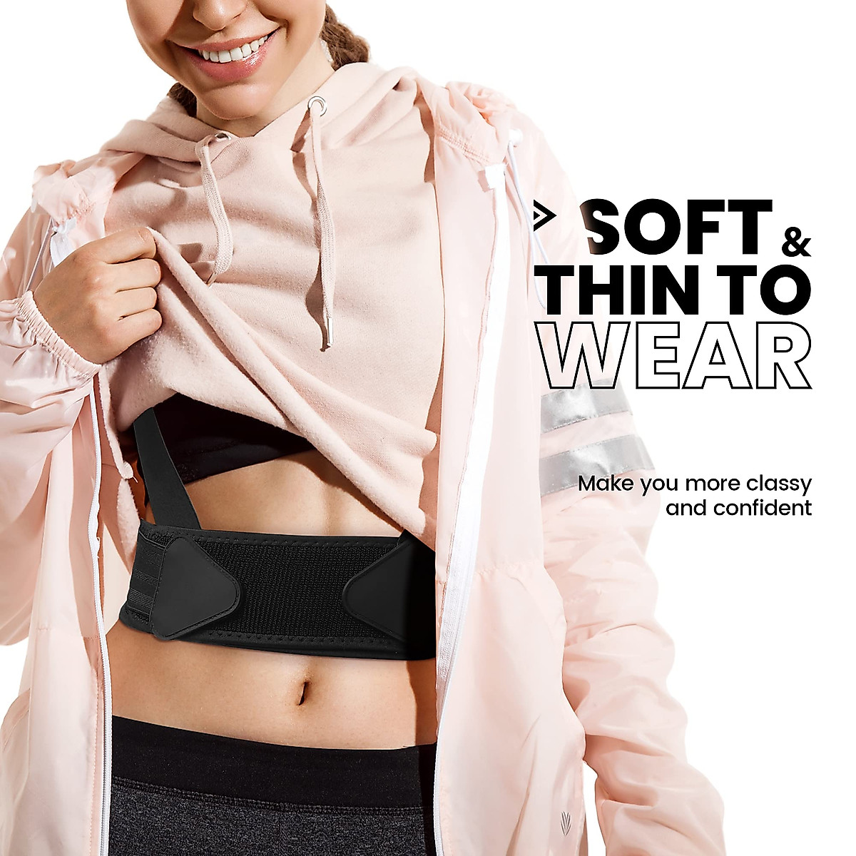 VANRORA Posture Corrector for Women and Men, Back Brace Fully Adjustable & Comfy, Support Straightener for Spine, Back, Neck, Clavicle and Shoulder, Improves Posture and Pain Relief S/M