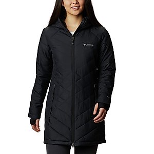 Columbia Women's Heavenly Long Hooded Jacket, Black, 2X