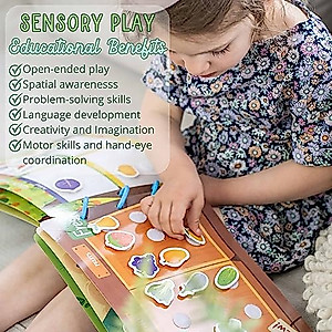 SpiritnSprout Montessori Busy Book for Toddlers 1-3 - Preassembled Busy Books for Toddlers 3-4 W/Zipper Pouch - Quiet Books for Toddlers 3-5 - Farm Montessori Busy Book Road Trip Activities for Kids