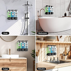 Aeakey Soap Dispenser,Dish Soap Dispenser for Kitchen,Sponge Holder Sink Dish Washing Soap Dispenser 13 Ounces