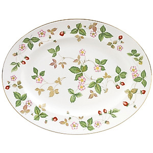 Wedgwood Wild Strawberry Beaker Delphi, OVAL PLATTER 13.75”