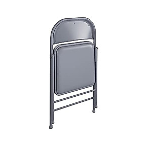 COSCO SmartFold Vinyl Folding Chair, 4-Pack, Grey