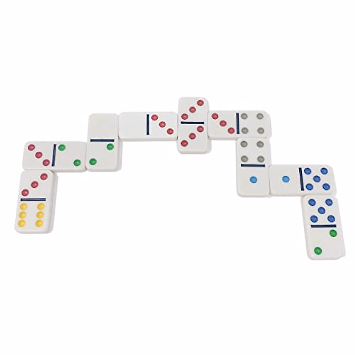 Regal Games - Double 6 Dominoes - Colored Dots Set - Fun Family-Friendly Dominoes Game - Includes 28 Tiles & Collector’s Tin - Ideal for 2-4 Players Ages 8 for Kids and Adults