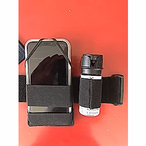 Runner Armband, Holds Pepper Spray and Cell Phone (Small arm, 12 inch Adjustable Length) …