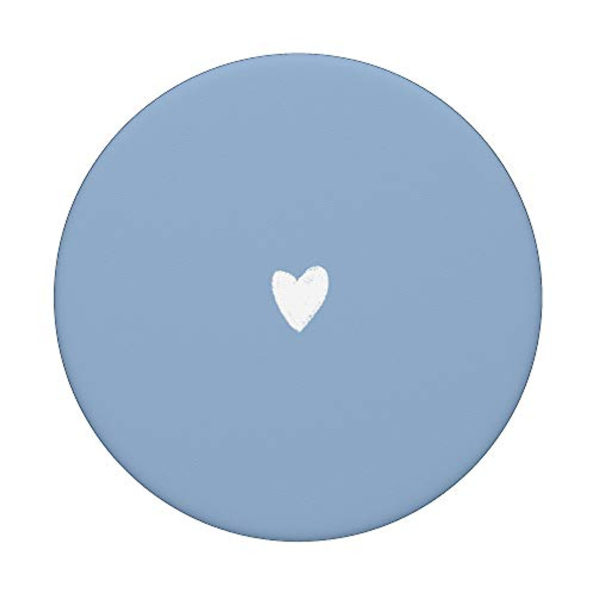 Cute Hand Drawn Lovely White Minimalist Heart on Baby-Blue PopSockets PopGrip: Swappable Grip for Phones & Tablets