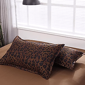 Leopard Duvet Cover King, Microfiber 3 Pieces Leopard Bedding Set King, Cheetah Print King Bedding Duvet, 1 Duvet Cover +2 Pillowcases, with Zipper Closure, Durable, Easy Care (NO Comforter)