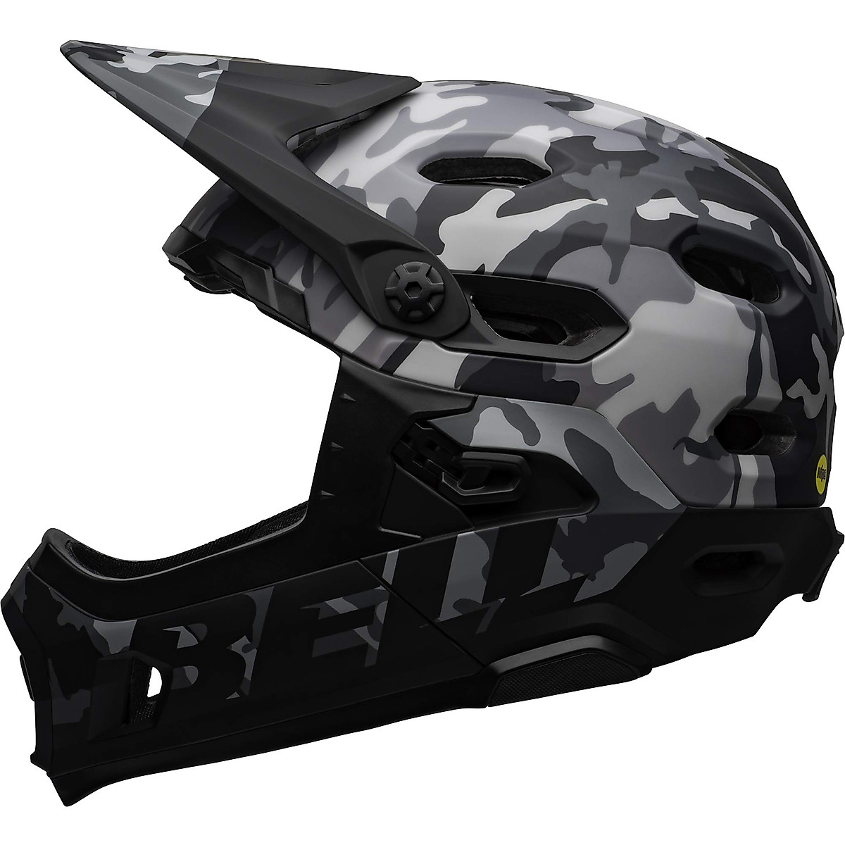 BELL Super DH MIPS Adult Mountain Bike Helmet - Matte/Gloss Black Camo (2022), Large (58-62 cm)