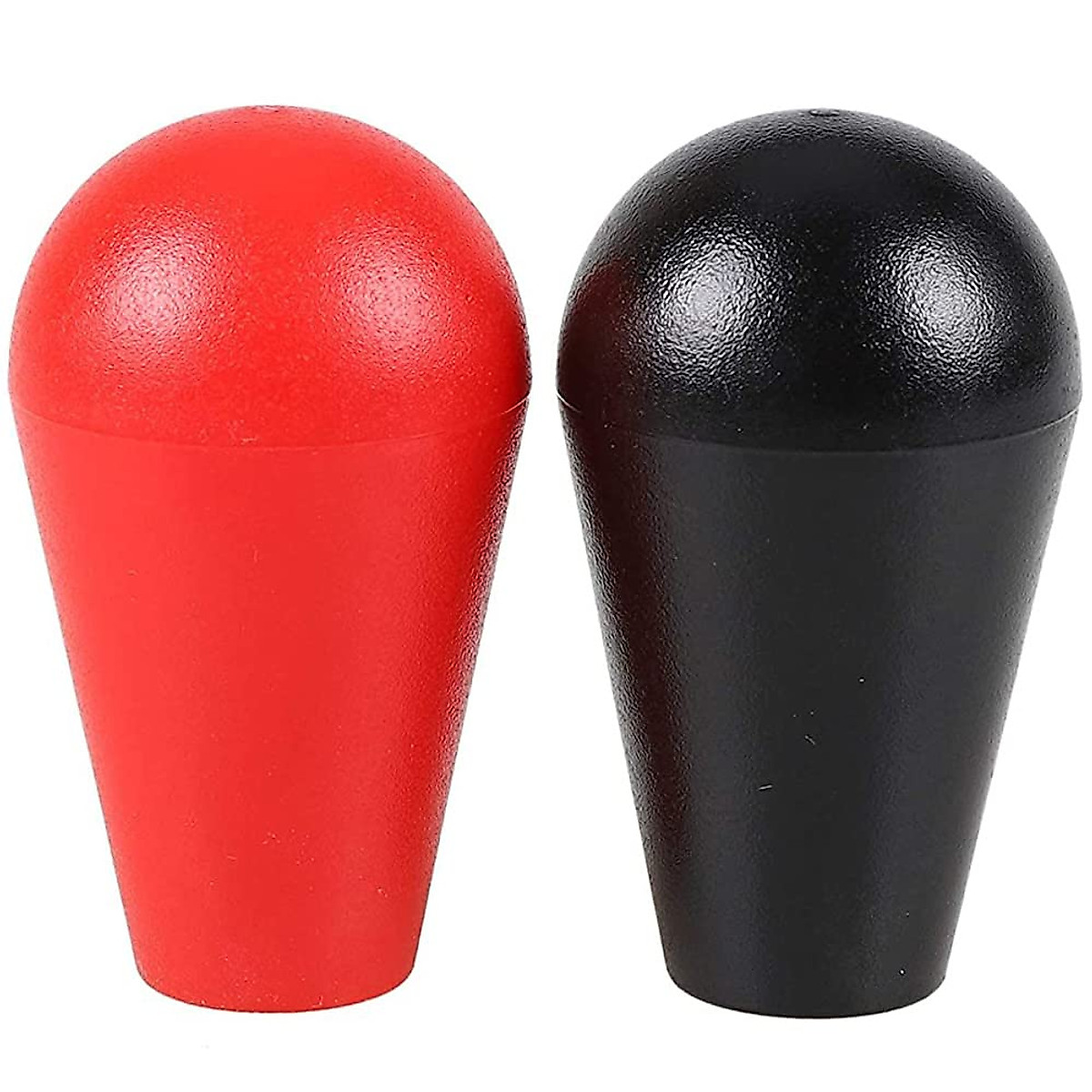 MYMIQEY 2X Arcade Joystick Bat Top American Type Oval Head Handle Knob for Replacement 2 Players Arcade Joystick DIY Kit MAME Jamma Parts Pac Man Arcade1up Cabinet (Red & Black)