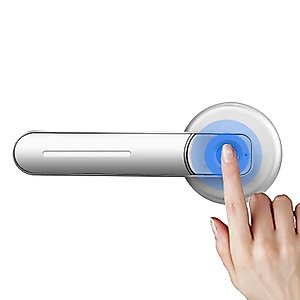 Yszbiay Fingerprint Door Lock Bedroom Door Lock Biometric Door Lock Keyless Electronic Door Knob with 30 Fingerprints Smart Lock for Home Storage Bedroom Office and Other Private Spaces（Silver）
