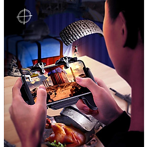 Ytuomzi Mobile Phone PUBG Game Controller L1R1 Shoot and Aim Trigger Joystick Ergonomic Gamepad for PUBG Mobile/Knives Out,Phone Gaming Controller for 4.7''- 7.0'' Android & iOS (H6)