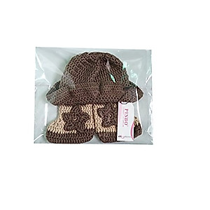 Pinbo® Baby Boys Photography Prop Crochet Knitted Cowboy Hat shoes