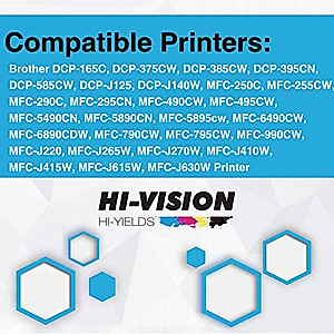 HI-VISION HI-YIELDS ® Compatible LC-65 LC65 Ink Cartridge Replacement (4 Black, 2 Cyan, 2 Yellow, 2 Magenta, 10-Pack)