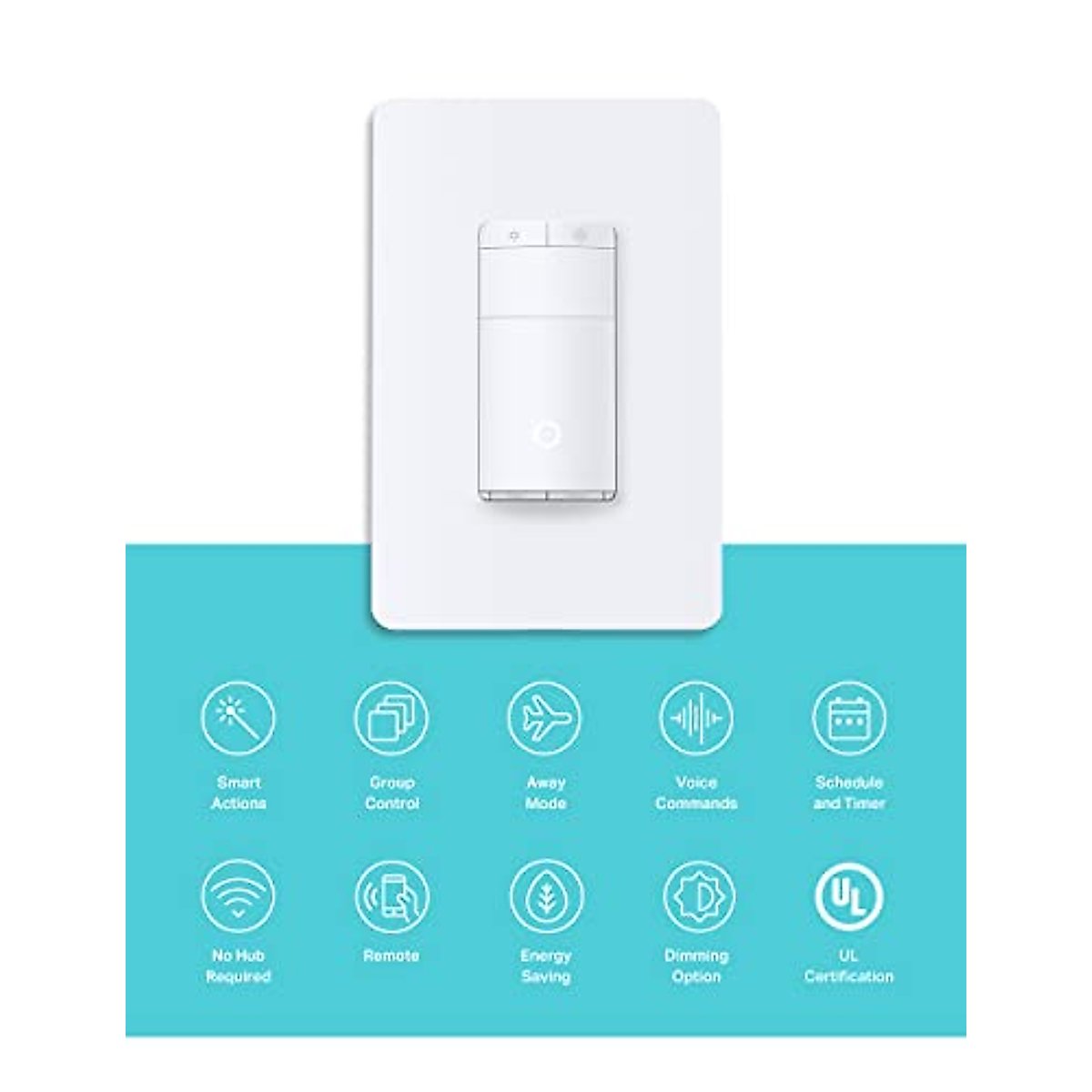 Kasa Smart Motion Sensor Switch, Dimmer Light Switch, Single Pole, Needs Neutral Wire, 2.4GHz Wi-Fi, Compatible with Alexa & Google Assistant, UL Certified, No Hub Required(ES20M) White 1-Pack