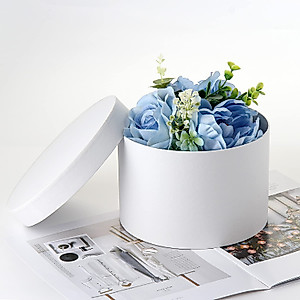 Round Gift Boxes with Lids Flower Boxes for Arrangements White Round Boxes Set of 4 Nesting Gift Boxes with Lids for Flowers Arrangements Empty, Bridesmaid, Proposal, Wedding, Birthday, Party Favor