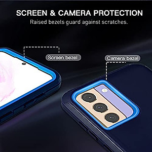 AICase Case for Samsung Galaxy S21 FE, Drop Protection Full Body Rugged Heavy Duty Case, Shockproof/Drop/Dust Proof Military Grade Protective Durable Phone Cover for Galaxy S21 FE 5G Navy Blue