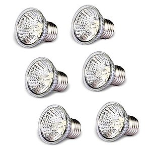 75W Sun Basking Lamp Full Spectrum Sunbathe Reptile Heat Lamp Growing Bulbs for Turtles Lizards 6 Pack