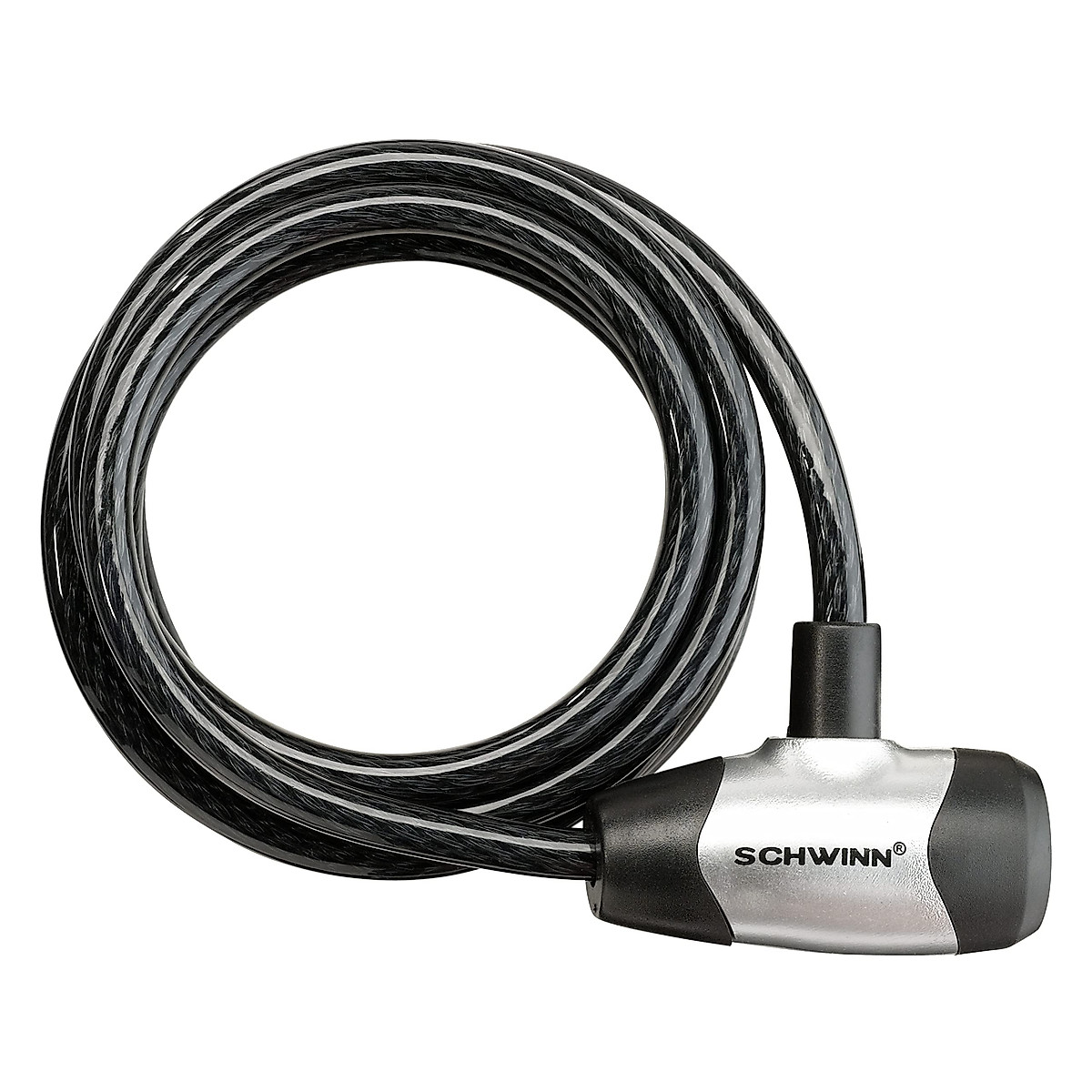 Schwinn Bike Key Lock in Braided Steel Cable, 2 Keys Included, 6 feet x 8mm Anti Theft Bicycle Lock, Security Level 1