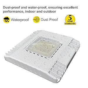 NUWATT LED Waterproof Canopy Gas Station Light Fixture 150W, Ultra Bright Daylight 5000K, 18000 Lumens, Internal Driver, Outdoor High Bay Garage Carport 120-277V DLC Listed