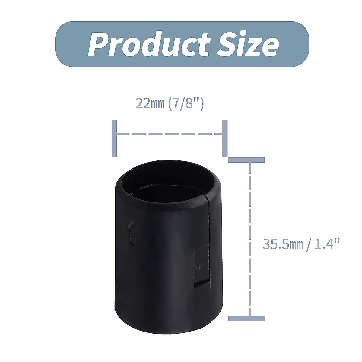 Bivethoi 72 Pack Wire Shelf Clips for 7/8 Inch Post, Split Shelving Sleeves Replacements for Wire Shelving System, 36 Pairs