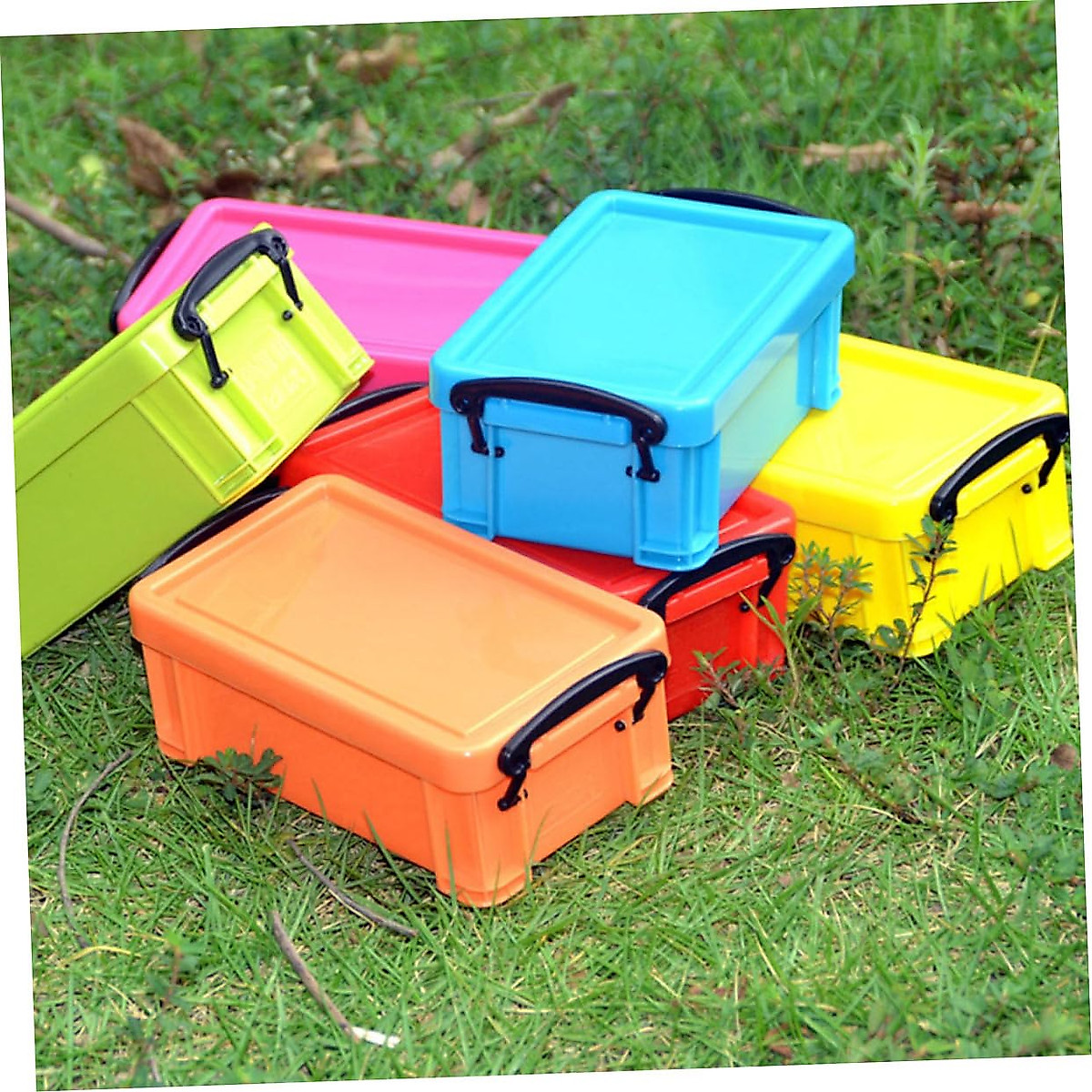 Alipis 3pcs Plastic Storage Box Plastic to Go Containers Mini Plastic Containers Plastic Organizer Box Storage Container with Lid Clothes Storage Bins Plastic Storage Bin with Lid Desktop