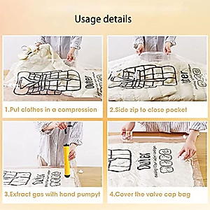 2023 New Hanging Vacuum Storage Bags, Reusable Hanging Compressible Storage Bag, Vacuum Storage Bags w/Manual Air Pump (L,2pcs)