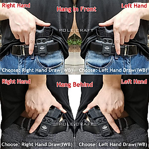 Ruger Security 9 Holster, Carbon Fiber Kydex Holster IWB for Ruger Security-9 Pistol Case Inside Waistband - Kydex IWB Holster Ruger Security 9 Gun Accessories (Black, Right)