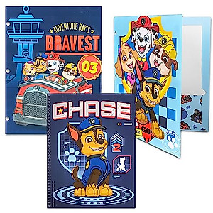 Paw Patrol Giant All You Need for School Stationery Gifts Set - Pencils Case Notebook Eraser Ruler, Back to The Pre School Kindergarten Education Goodies Supplies Materials Birthday for Kids Boys