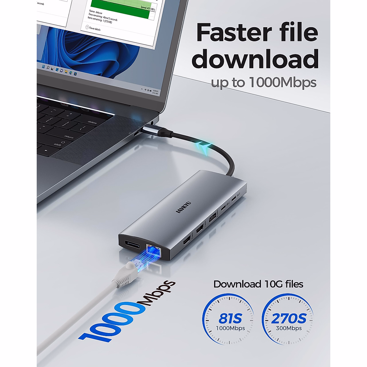 USB C Docking Station 3 Monitors 4K@60Hz, 14-in-1 Laptop Docking Station with 2 HDMI 4K@60Hz, DP 8K@30Hz/ 4K@144Hz, 3 USB 3.0, 2 USB 2.0, RJ45, Audio, PD 100W, USB-C HUB for Windows Laptop Accessories