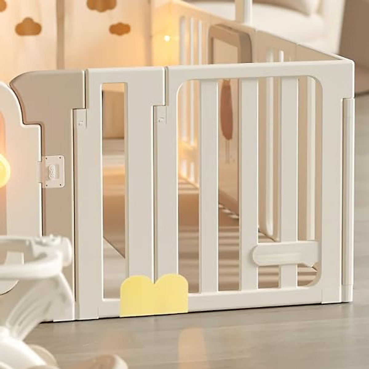 SOLUSTRE 2pcs Playpen Stabilizer Playpen Accessories Replacement Anti Slip and Anti Collapse Safety Baffle Yellow