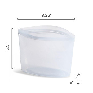 Stasher Premium Silicone Reusable Food Storage Bag, Green | Microwave, Sous Vide, Dishwasher, Oven and Freezer Safe | BPA Free, Leak-free, Eco-friendly, 4-Cup Bowl