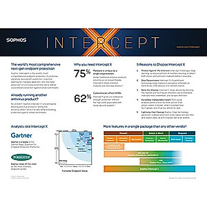 Sophos Central Intercept X Advanced with EDR 1 Year License for 1 User (CAED1CSAA)