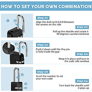 16 Pack Small Combo Locks 3 Digit Combination Lock Luggage Number Locks Backpack Lock Waterproof Padlock for Suitcases Traveling Toolbox School Gym Employee Locker