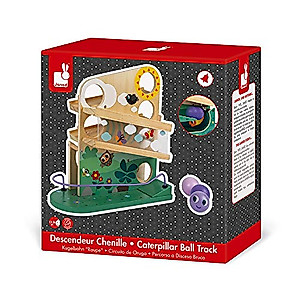 Janod Wooden Caterpillar Ball Track - Ages 12+ Months - J08055